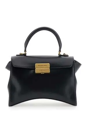 Balenciaga Hg Aven Top Handle Small Bag In Shiny Box Calf