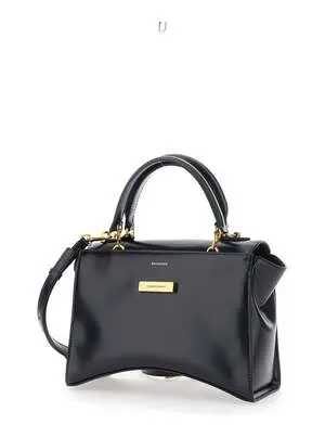 Balenciaga Hg Aven Top Handle Small Bag In Shiny Box Calf