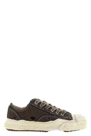 Mihara Yasuhiro Hank' Distressed Canvas Low-top Sneakers