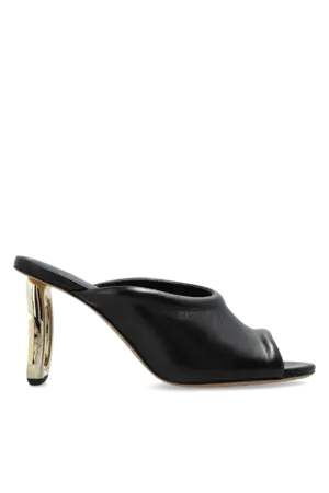 Marc Jacobs Leather Heeled Mules - Black
