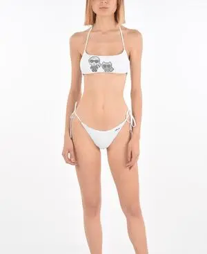 Karl Lagerfeld Studded Bandeau Bikini Top