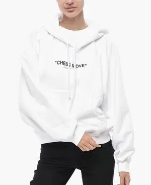 Off-White Slogan-print Drawstring Hoodie