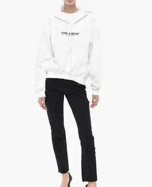 Off-White Slogan-print Drawstring Hoodie
