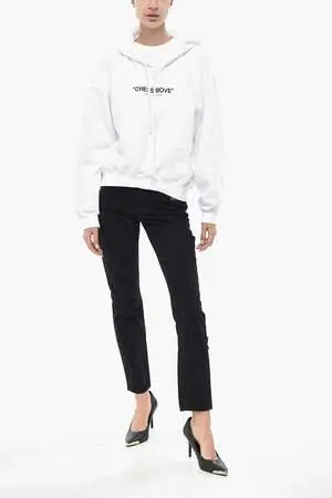 Off-White Slogan-print Drawstring Hoodie