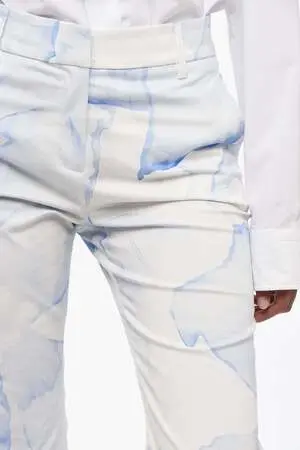 True Royal Marble-print White Trousers