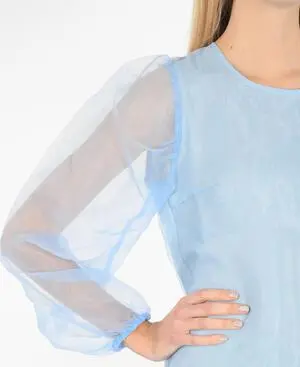 Baum Und Pferdgarten Sheer Puff-sleeve Blouse