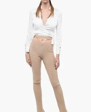 ANDREĀDAMO Cut-out Flared Pants