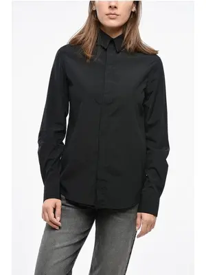 Wardrobe.NYC Hidden-placket Shirt - Black