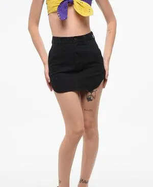 Carhartt Logo-patch Denim Mini Skirt