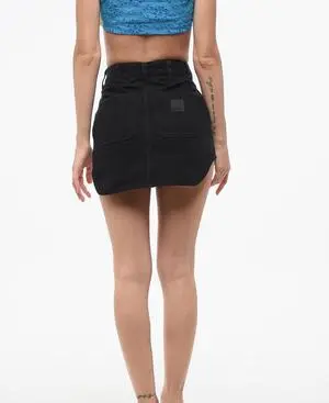 Carhartt Logo-patch Denim Mini Skirt