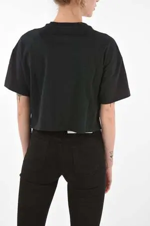 CONVERSE Logo-print Cropped T-shirt