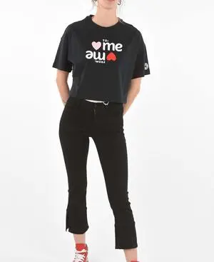 CONVERSE Logo-print Cropped T-shirt
