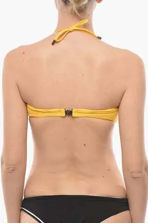 Karl Lagerfeld Logo-print Bandeau Bikini Top