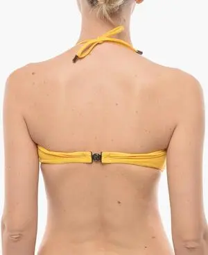 Karl Lagerfeld Logo-print Bandeau Bikini Top