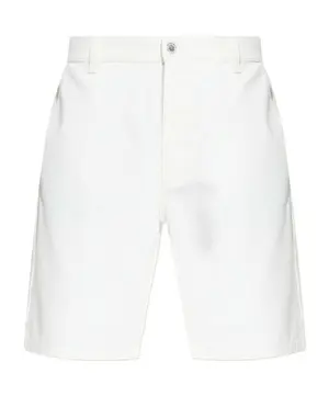 Balmain Knee-length Denim Shorts - White