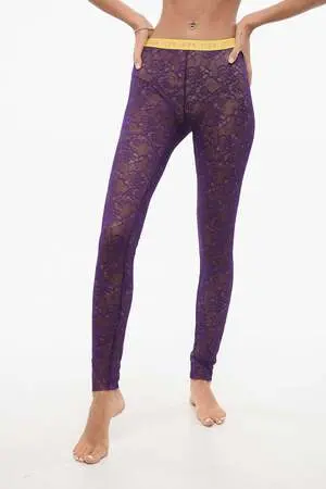 Dsquared2 Icon Lace Tights - Violet