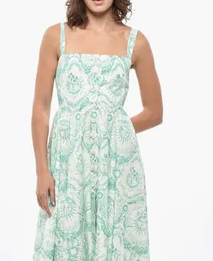 Dior Flared Shirt Dress With Azulejo Print
