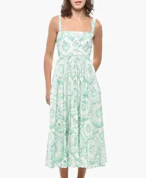 Dior Flared Shirt Dress With Azulejo Print