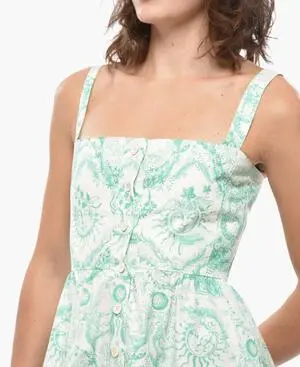 Dior Flared Shirt Dress With Azulejo Print