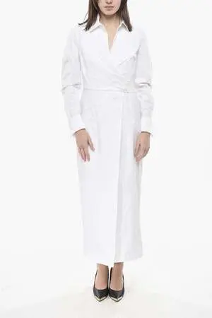 Max Mara Balzac Wrap Shirt Dress - White