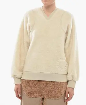 Stella McCartney V-neck Embroidered Logo Sweatshirt