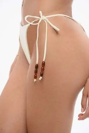 Magda Butrym Side-tie Bikini Bottom With Decorative Beads