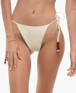 Magda Butrym Side-tie Bikini Bottom With Decorative Beads
