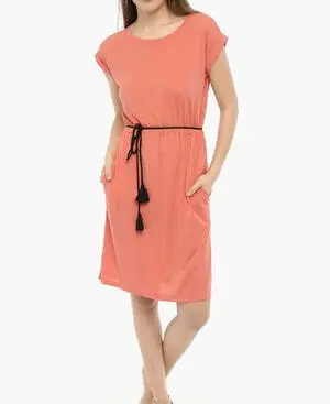 Woolrich Tassel-detail Elasticated-waist Midi Dress