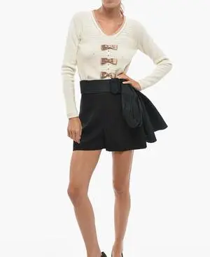 Alexander McQueen Maxi Front Bow Shorts