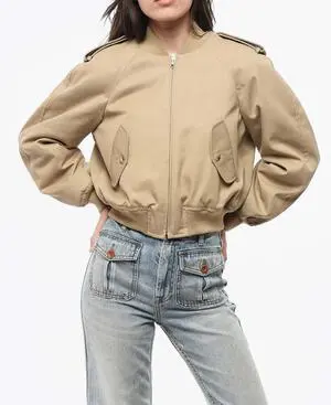 Moschino Cropped Two-pocket Bomber Jacket