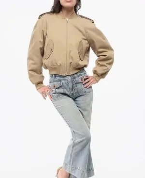 Moschino Cropped Two-pocket Bomber Jacket
