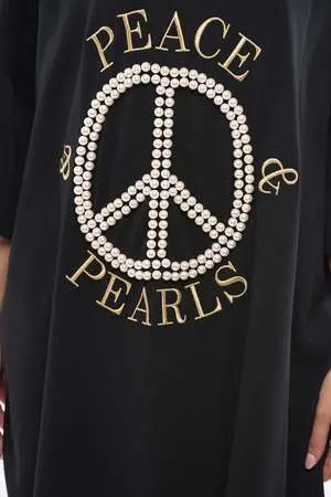 Moschino Oversized Beaded T-shirt Dress