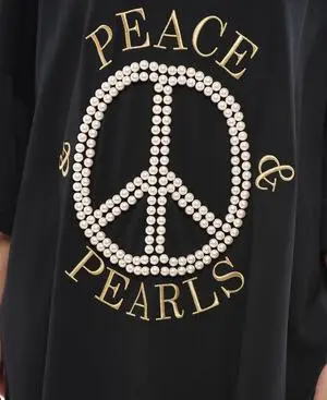Moschino Oversized Beaded T-shirt Dress
