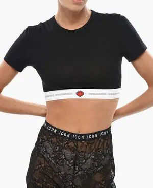 Dsquared2 Logo-lettering Crop Top