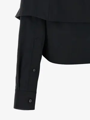 Balenciaga Off-the-shoulder Cropped Shirt