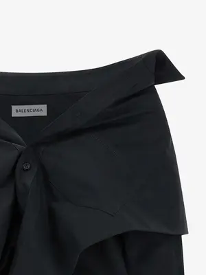 Balenciaga Off-the-shoulder Cropped Shirt