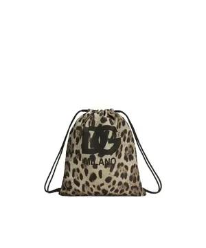 Dolce & Gabbana Leopard-print Logo Backpack - Black