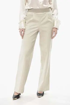 Fear Of God Logo-waistband Straight-leg Trousers - Beige