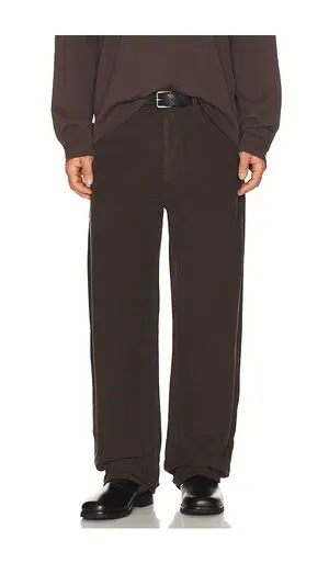 FRAME Baggy Corduroy Jean In Brown - Mud Grey