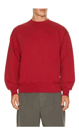 NO PROBLEMO Mini Problemo Embroidered Sweatshirt - Red
