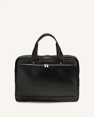 Brunello Cucinelli Grained Calfskin Zip-top Handbag