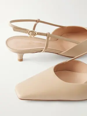 GIANVITO ROSSI 35 Leather Slingback Pumps