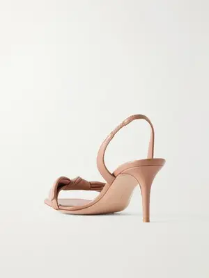 GIANVITO ROSSI Ruban 70 Bow-detailed Leather Slingback Sandals