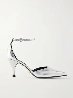 AeydĒ Cassandra 80 Textured-leather Pumps