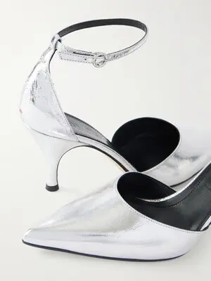 AeydĒ Cassandra 80 Textured-leather Pumps