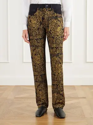 Polo Ralph Lauren Embroidered Mid-rise Straight-leg Jeans