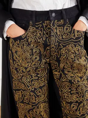 Polo Ralph Lauren Embroidered Mid-rise Straight-leg Jeans