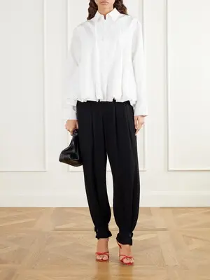Polo Ralph Lauren Pleated Crepe Tapered Pants