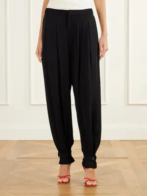 Polo Ralph Lauren Pleated Crepe Tapered Pants