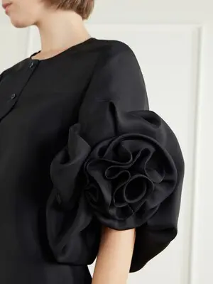 Carolina Herrera Ruffled Silk-satin Blouse